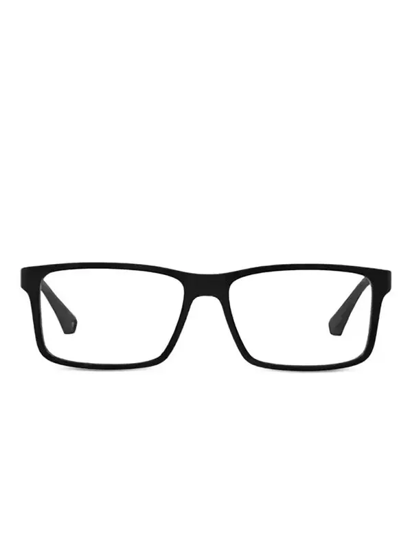 Emporio Armani Rubber Rectangle Glasses