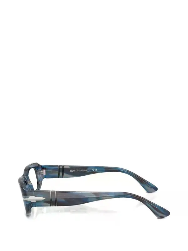 Persol Striped Rectangle-frame Glasses