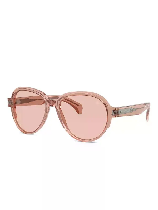 Moncler Swanspan Transparent Round-frame Sunglasses