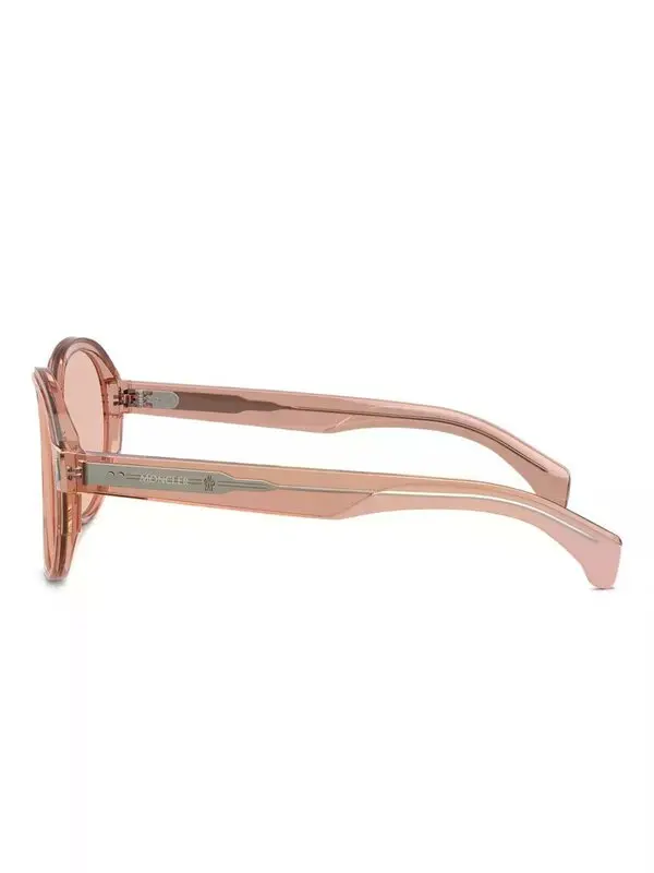 Moncler Swanspan Transparent Round-frame Sunglasses