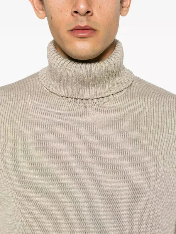 ZANONE Ribbed Knit Roll Neck Sweater