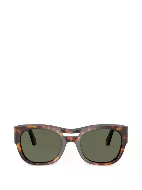 Persol Tortoiseshell-effect Rectangle-frame Sunglasses