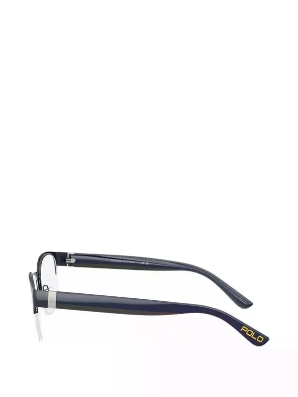 POLO RALPH LAUREN EYEWEAR Half-rim Round Frame Glasses