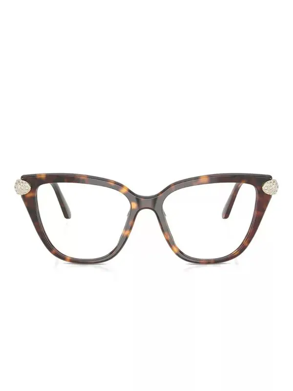 SWAROVSKI Crystal-embellished Cat-eye Glasses - Brown