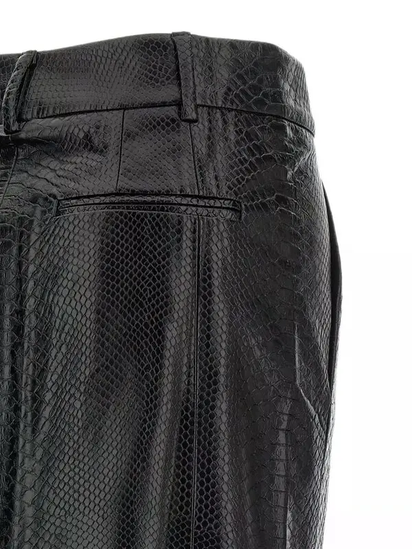 Andamane The Attico Snake-effect Midi Skirt