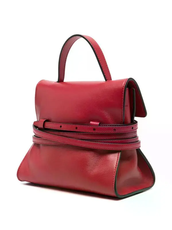 Moschino Tie Me Belt Detail Top-handle Mini Tote Bag - Red