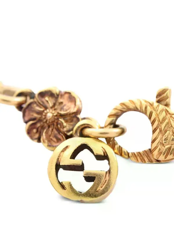 Gucci Tone Interlocking G Flower Necklace