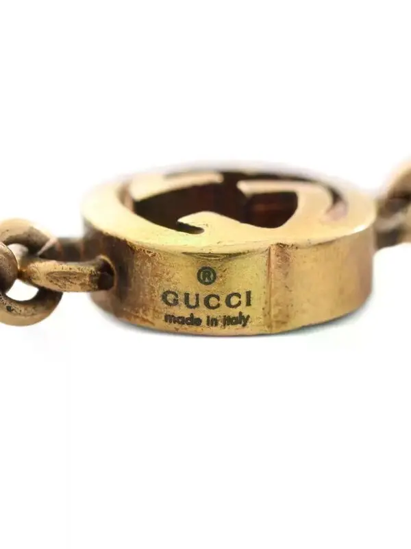 Gucci Tone Interlocking G Flower Necklace