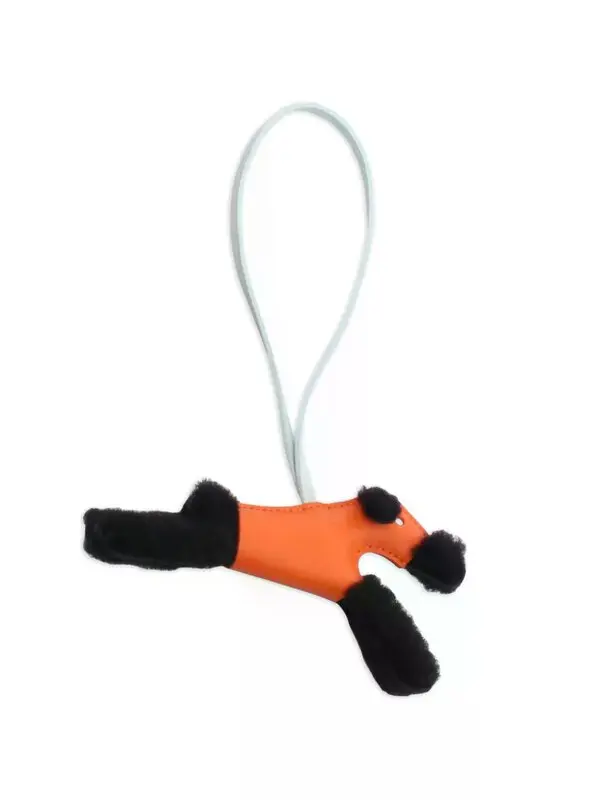 Hermès 2026 Budy" Leather And Shearling Bag Charm - Orange