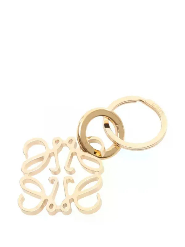 Loewe Tone Anagram Charm Keychain - Gold