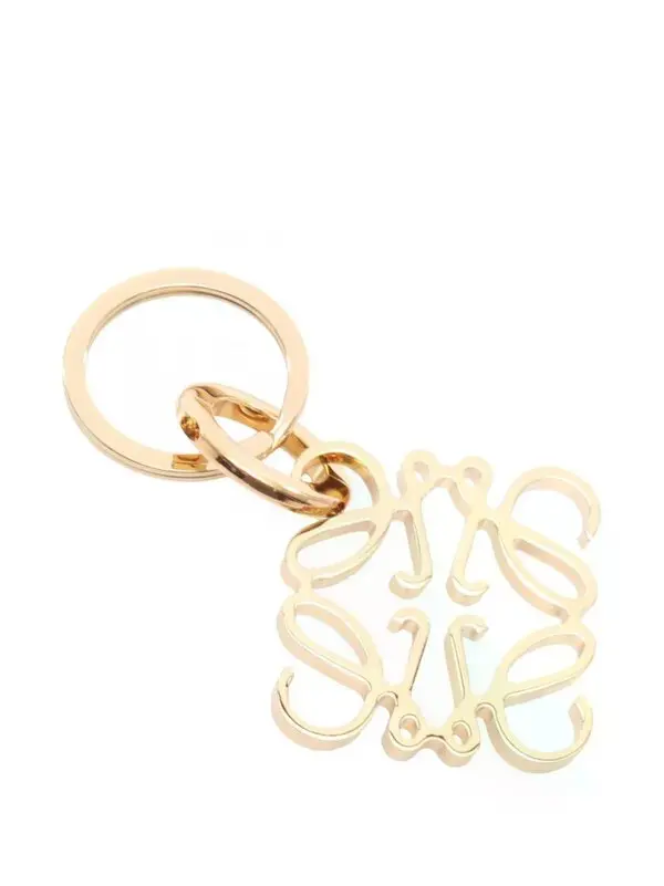 Loewe Tone Anagram Charm Keychain - Gold