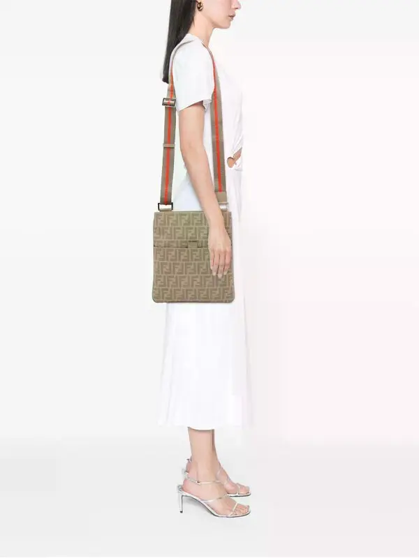 Fendi Zucca Spalmati Crossbody Bag