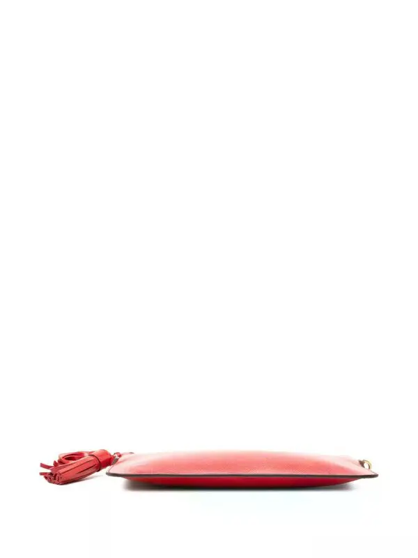 Burberry Patent Leather Crossbody Bag With Tassel Detail