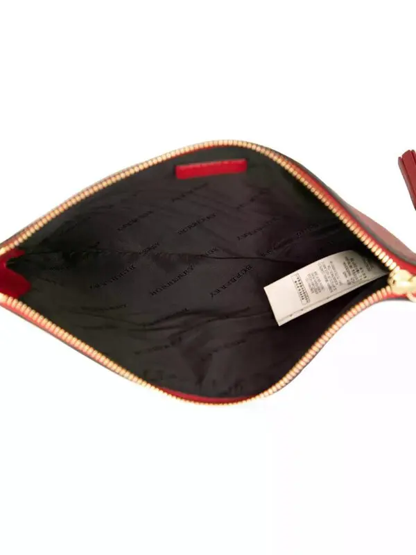 Burberry Patent Leather Crossbody Bag With Tassel Detail
