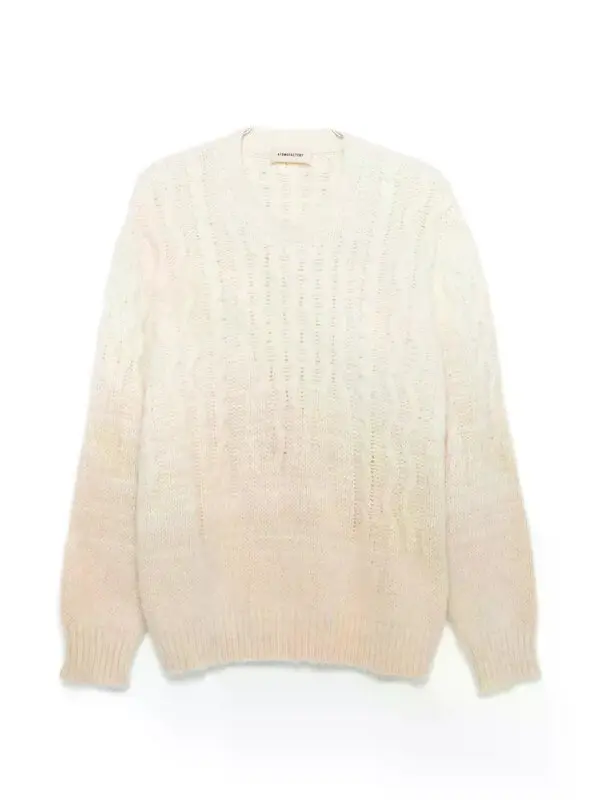 ATOMO FACTORY Cable Knit Ombré-effect Sweater
