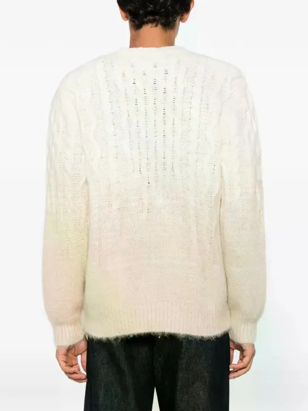 ATOMO FACTORY Cable Knit Ombré-effect Sweater