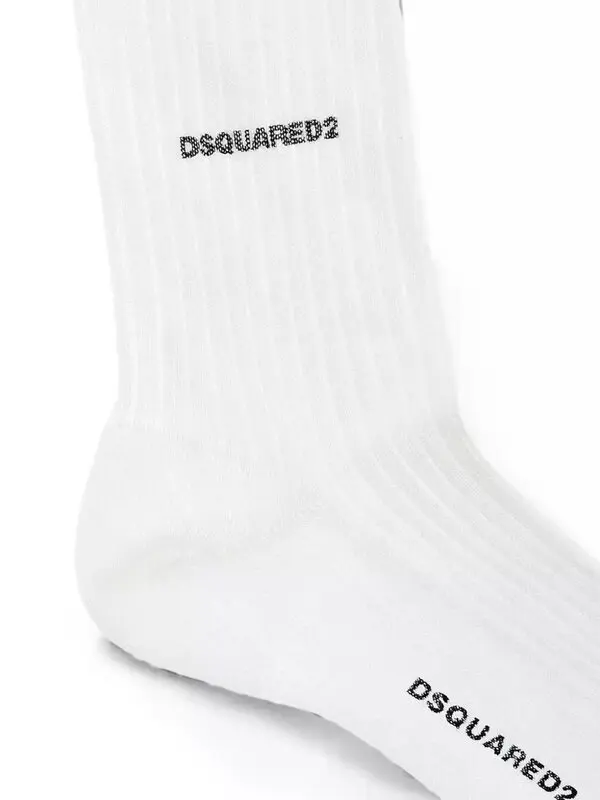 Dsquared2 Logo-embellishment Ribbed Socks