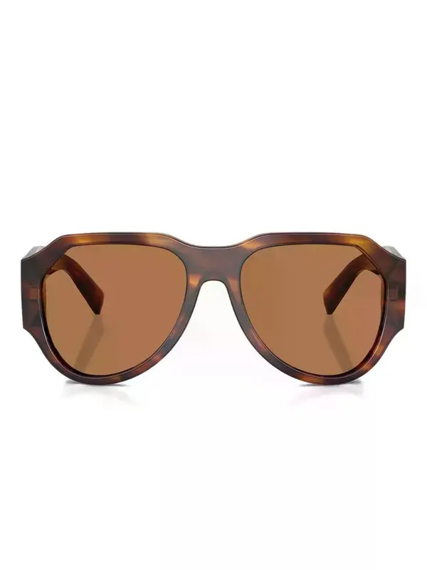 Dolce & Gabbana Striped Geometric Sunglasses