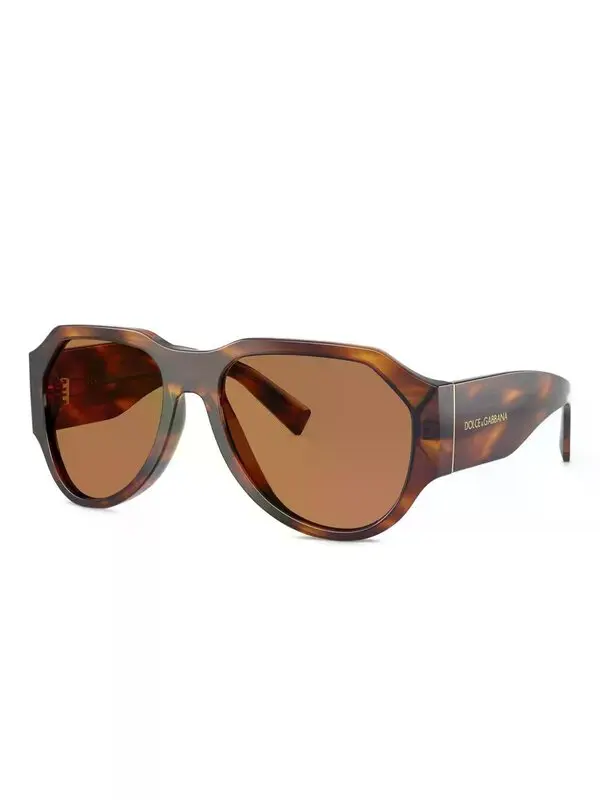 Dolce & Gabbana Striped Geometric Sunglasses