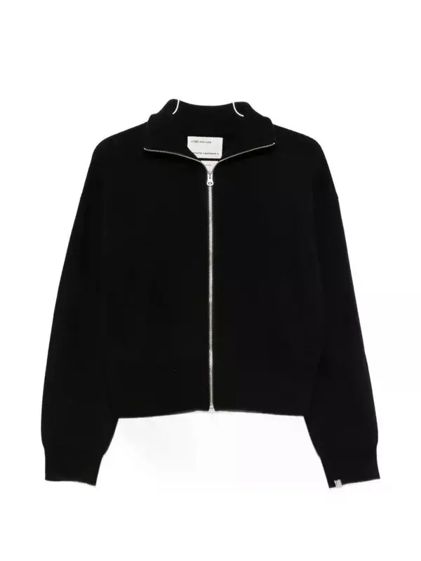 Extreme Cashmere Xtra Cute Zip-up Knitted Cardigan - Black