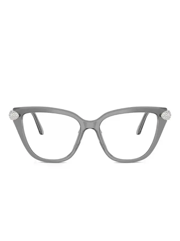 SWAROVSKI Crystal-embellished Cat-eye Glasses - Grey
