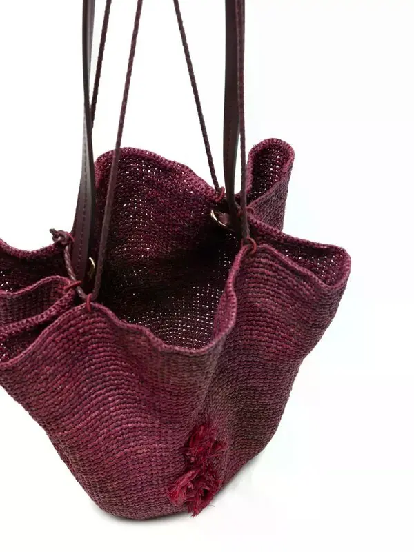 Ruslan Baginskiy Woven-raffia Hat And Bucket Bag