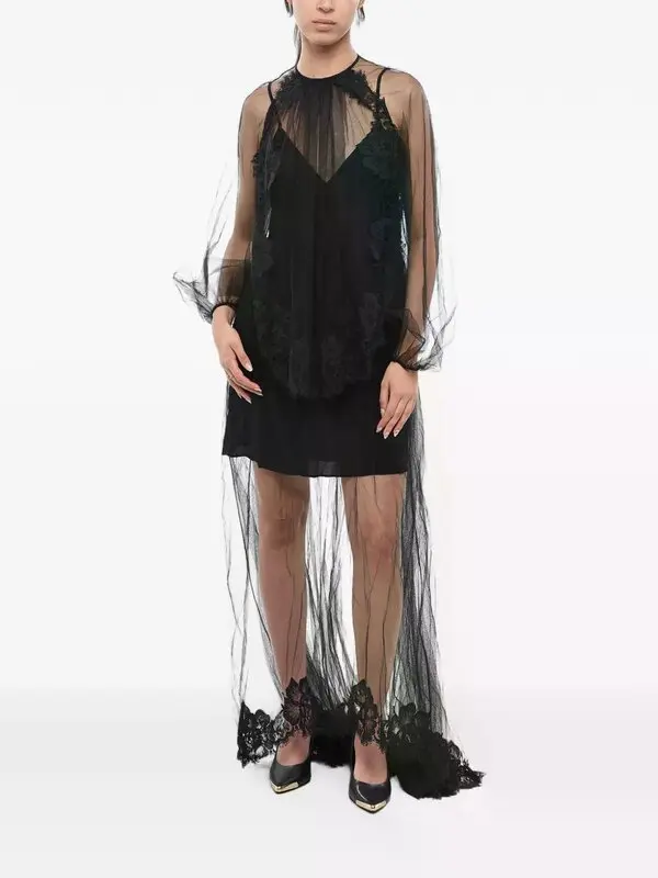 Stella McCartney Sophie Lace-trimmed Tulle Maxi Dress
