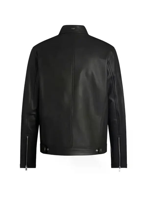 BOSS Leather Zip-up Jacket