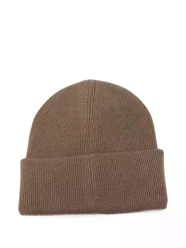 Moose Knuckles Logo-patch Ribbed-knit Beanie Hat