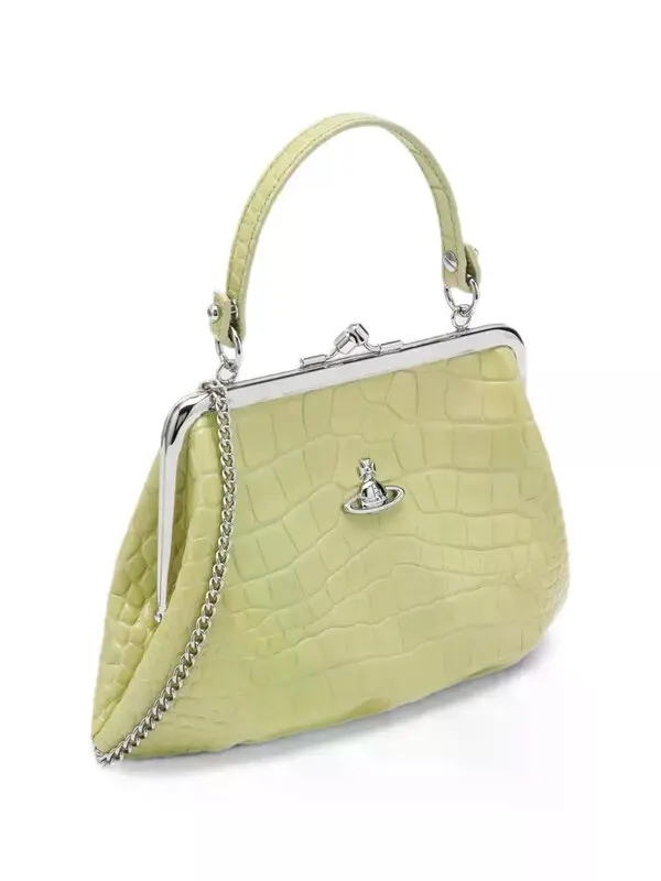 VIVIENNE WESTWOOD Granny Frame Crocodile-effect Leather Tote Bag