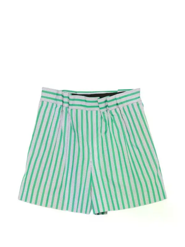 Loewe Striped Pleated Shorts - Green