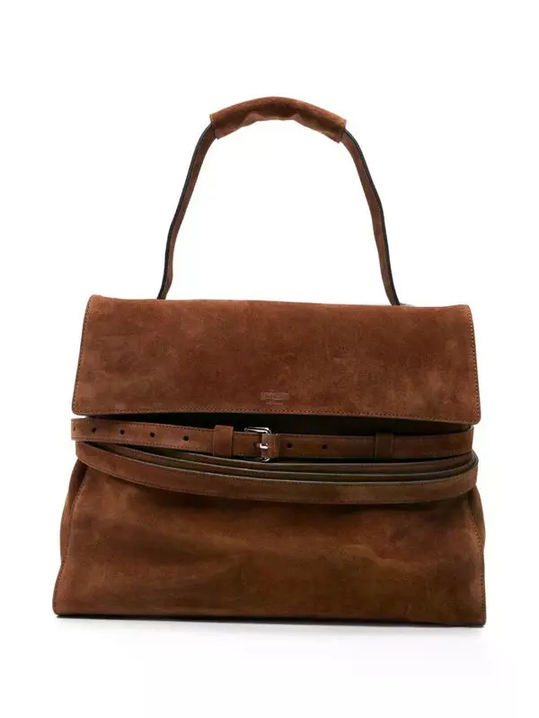Moschino Belted Suede Tote Bag