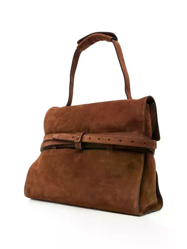 Moschino Belted Suede Tote Bag