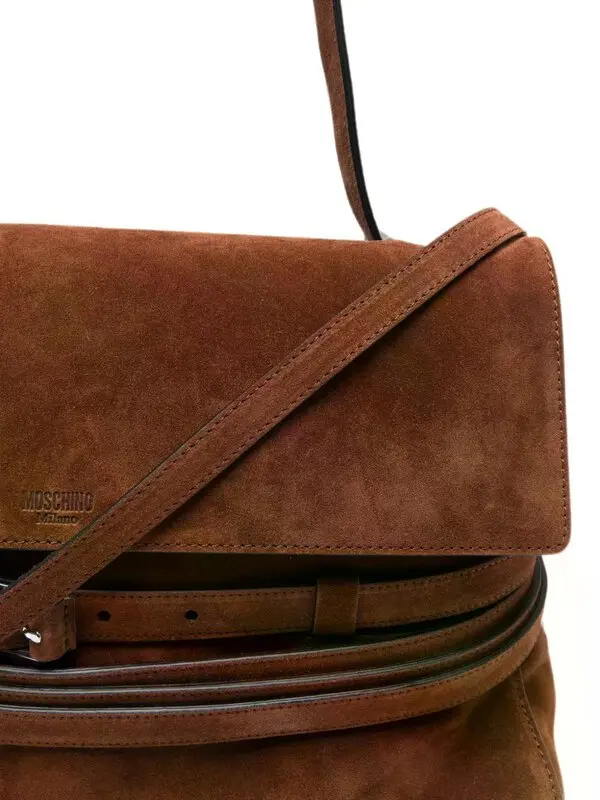 Moschino Belted Suede Tote Bag
