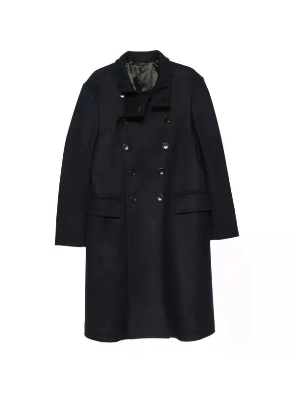 TOM FORD Double-breasted Buttoned Coat - Blue