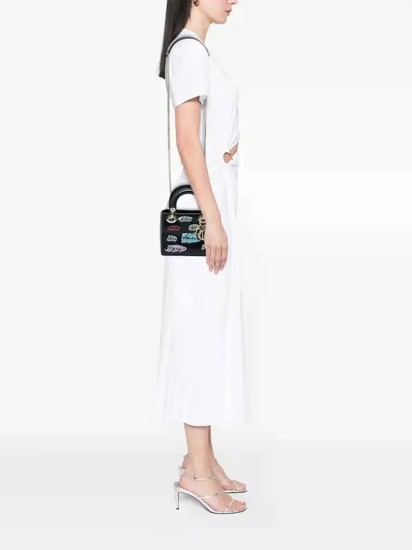 Dior Mini Lady Satchel Beaded Calfskin