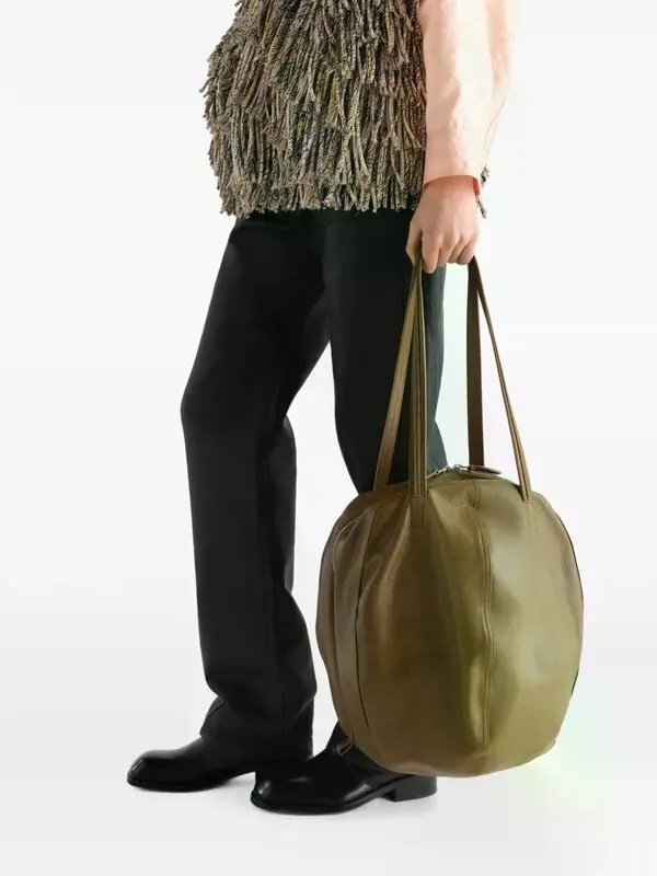LEMAIRE Helmet Bag In Grained Paper Leather