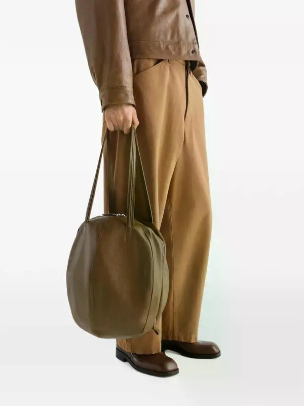 LEMAIRE Helmet Bag In Grained Paper Leather
