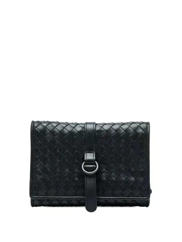 Bottega Veneta Nappa Intrecciato Jewelry Roll - Black