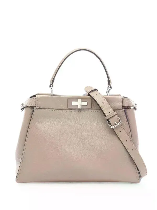 Fendi 2000s Peekaboo Selleria Tote Bag - Neutrals