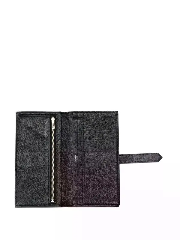Hermès 2012 Chevre Mysore Bearn Soufflet Wallet Long Wallets