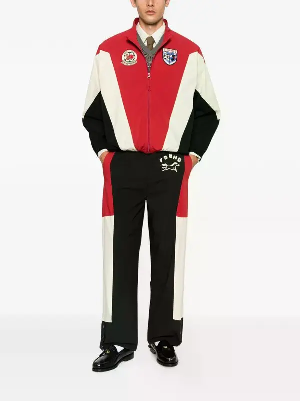 FOUND Color-block Track Pants With Embroidered Logo