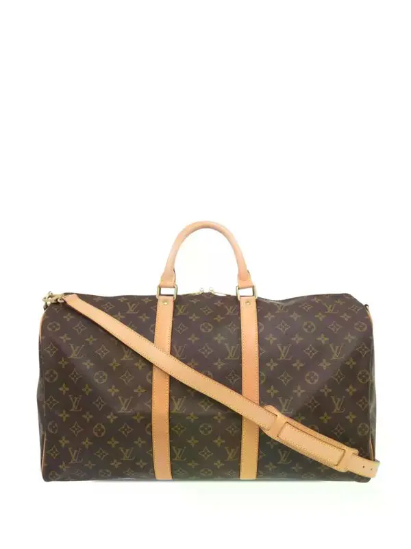 LOUIS VUITTON Monogram Keepall Bandouliere 50 Travel Bag