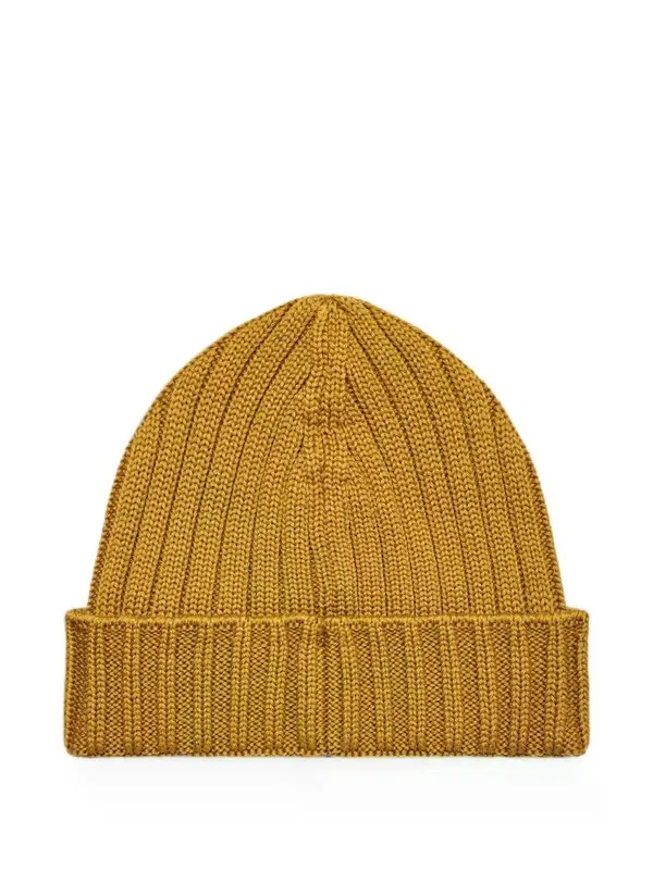 C.P. COMPANY Ribbed-knit Logo-patch Beanie Hat