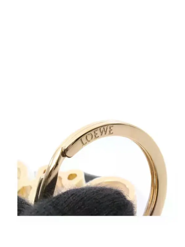 Loewe Plated Metal Anagram Charm Keyring
