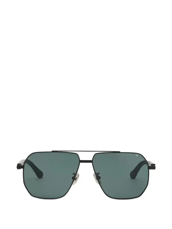 Philipp Plein Geometric-frame Double-bridge Sunglasses