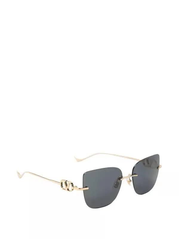 Valentino Garavani Rimless Square Frame Sunglasses - Grey