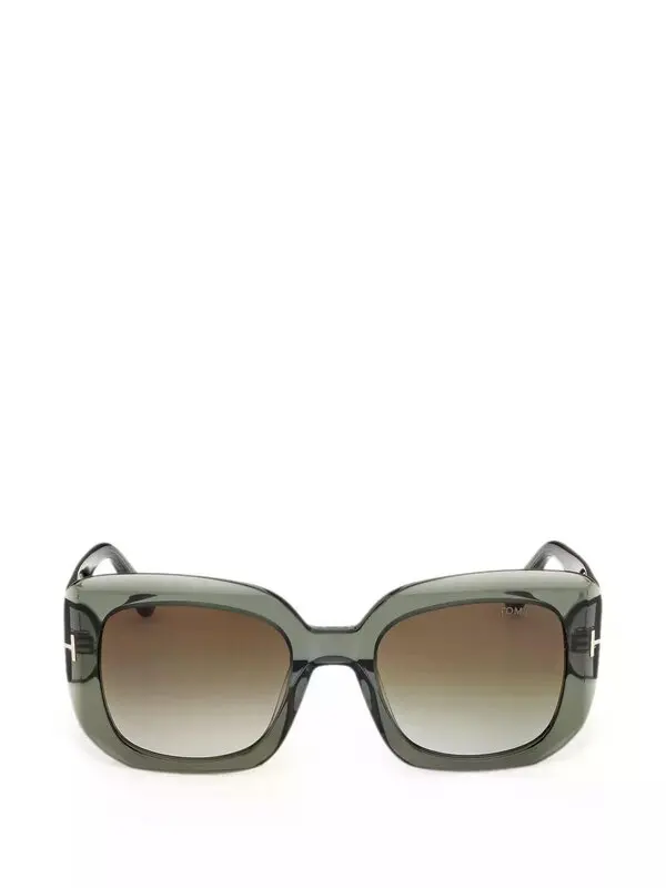 TOM FORD Carla Square-frame Sunglasses - Green