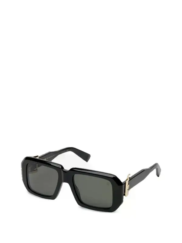 Balmain Anthem-ii Rectangular Acetate Sunglasses