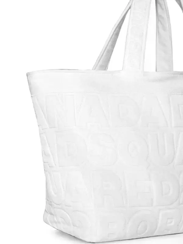 Dsquared2 Logo Embossed Cotton Terry Tote Bag